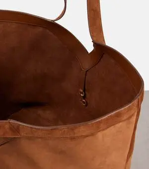 Saint Laurent Y Suede Tote Bag - Brown