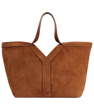 Saint Laurent Y Suede Tote Bag - Brown