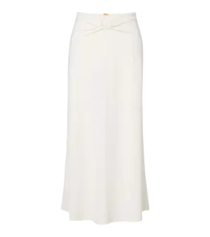 Johanna Ortiz Gathered Midi Skirt - White