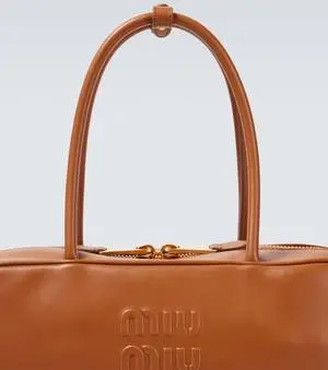 Miu Miu Beau Large Leather Tote Bag