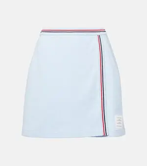 Thom Browne Cotton Wrap Skirt - Blue