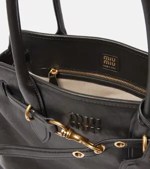Miu Miu Medium Leather Tote Bag