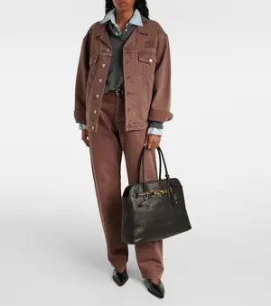 Miu Miu Medium Leather Tote Bag