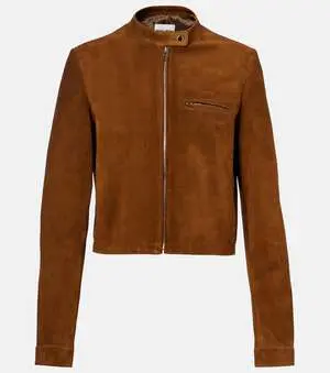 Miu Miu Suede Jacket - Brown