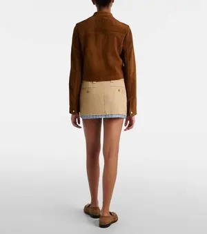 Miu Miu Suede Jacket - Brown