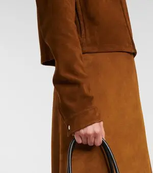 Miu Miu Suede Jacket - Brown