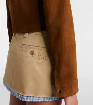 Miu Miu Suede Jacket - Brown