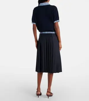 Miu Miu Pleated Midi Skirt