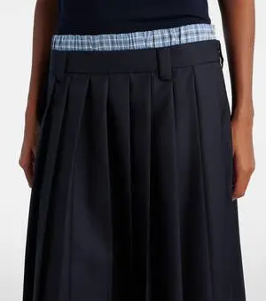 Miu Miu Pleated Midi Skirt
