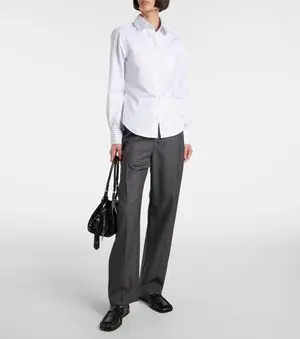 Thom Browne Pinstripe Cotton Poplin Shirt