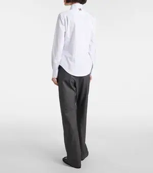 Thom Browne Pinstripe Cotton Poplin Shirt
