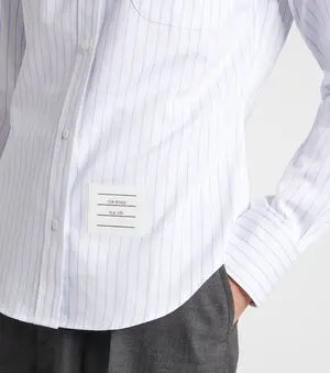 Thom Browne Pinstripe Cotton Poplin Shirt