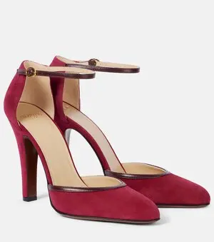 Valentino Garavani Hi Dolly 105 Suede Pumps - Red