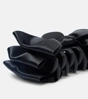 JENNIFER BEHR Agatha Satin Ribbon Hair Clip - Black