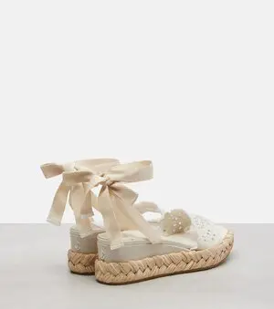 JIMMY CHOO Arlee 60 Embroidered Espadrille Wedges