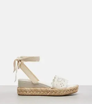 JIMMY CHOO Arlee 60 Embroidered Espadrille Wedges