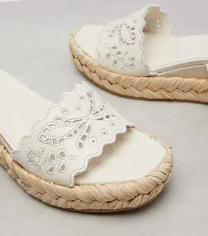 JIMMY CHOO Arlee 60 Embroidered Espadrille Wedges