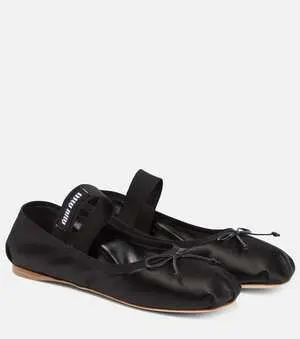 Miu Miu Satin Ballerina Flats