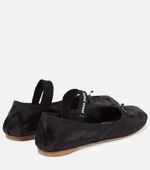Miu Miu Satin Ballerina Flats