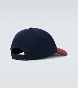 Miu Miu Logo Cotton Drill Baseball Cap - Blue