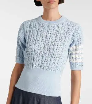 Thom Browne 4-bar Pointelle Cotton Top