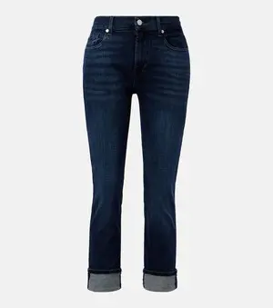 7 For All Mankind Relaxed Skinny Cropped Jeans