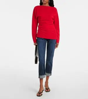 7 For All Mankind Relaxed Skinny Cropped Jeans