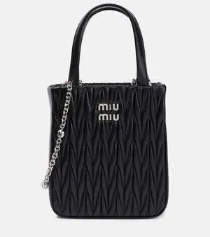 Miu Miu Matelassé Leather Tote Bag