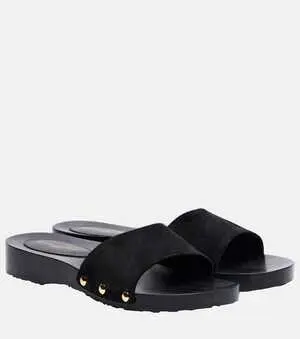 Women's Black Suede Sandals