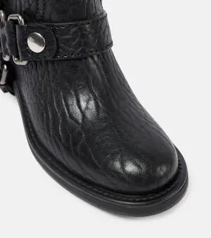 Miu Miu Leather Biker Boots