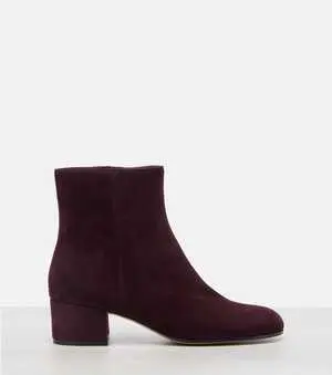 GIANVITO ROSSI Joelle 45 Velvet Ankle Boots