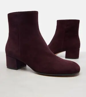 GIANVITO ROSSI Joelle 45 Velvet Ankle Boots