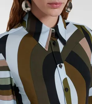 Emilio Pucci Marmo Silk Shirt - Multicoloured