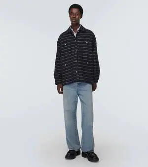 Miu Miu Striped Wool-blend Bouclé Jacket