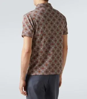 Miu Miu Jacquard Silk Piqué Polo Shirt