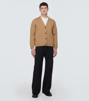 Miu Miu Logo Wool-blend Cardigan