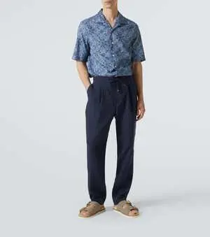 Brunello Cucinelli Linen Straight Pants