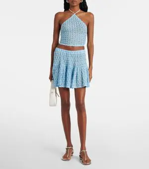 Missoni Crochet Halterneck Top - Blue