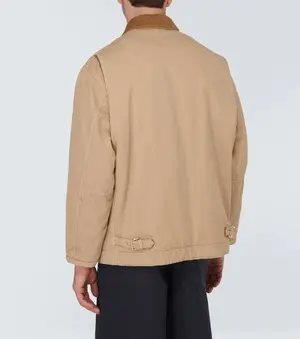 Miu Miu Cotton Gabardine Blouson Jacket - Brown