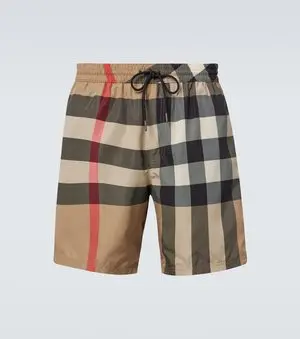Burberry Check Swim Trunks