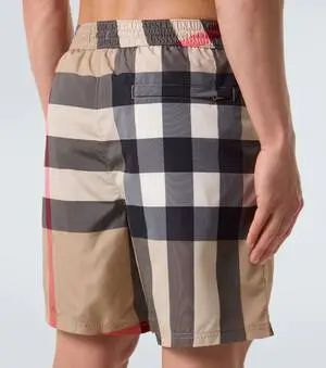 Burberry Check Swim Trunks