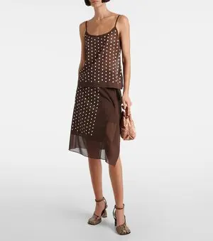 Dries Van Noten Polka Dot Silk-blend Tank Top
