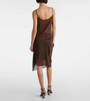 Dries Van Noten Polka Dot Silk-blend Tank Top