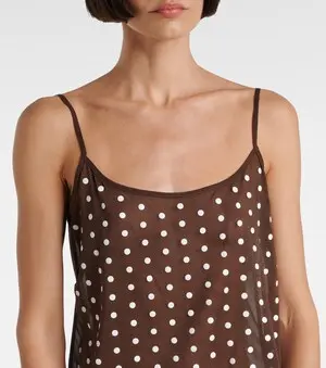 Dries Van Noten Polka Dot Silk-blend Tank Top