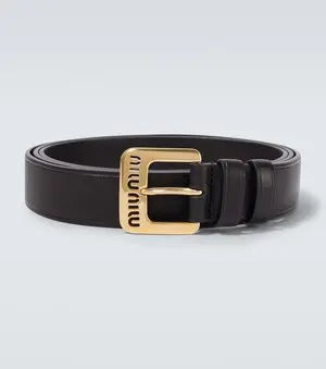 Miu Miu Leather Belt - Black