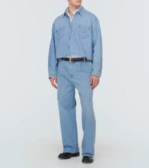 Miu Miu Cropped Denim Shirt