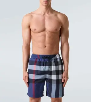 Burberry Check Swim Trunks
