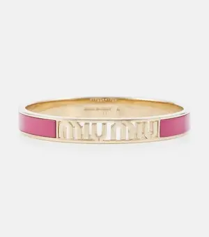 Miu Miu Logo Enameled Bracelet - Pink