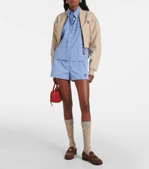 Miu Miu Wool And Cashmere-blend Knee High Socks