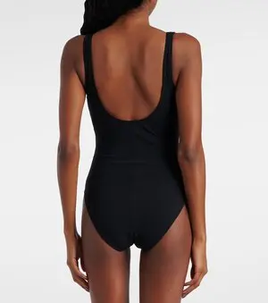 KARLA COLLETTO Floral Cutout Swimsuit - Black